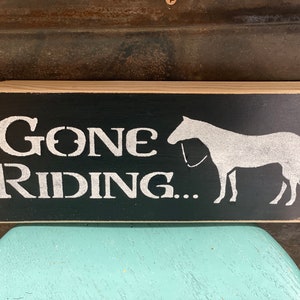 Horse Sign Gone Riding Horse Gift Horse Back Rider Equestrian Signs ...