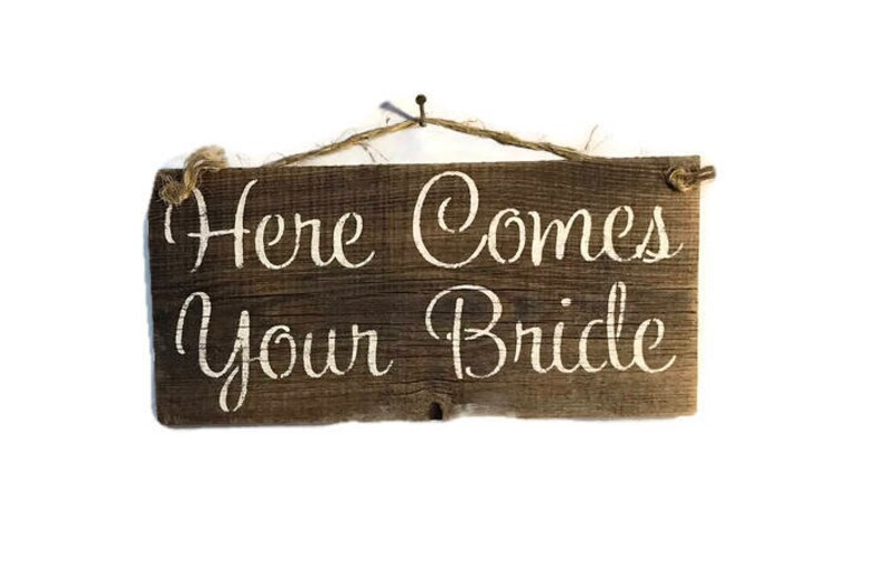 Here Comes Your Bride Sign Wedding Wall Art Wedding Sign - Etsy