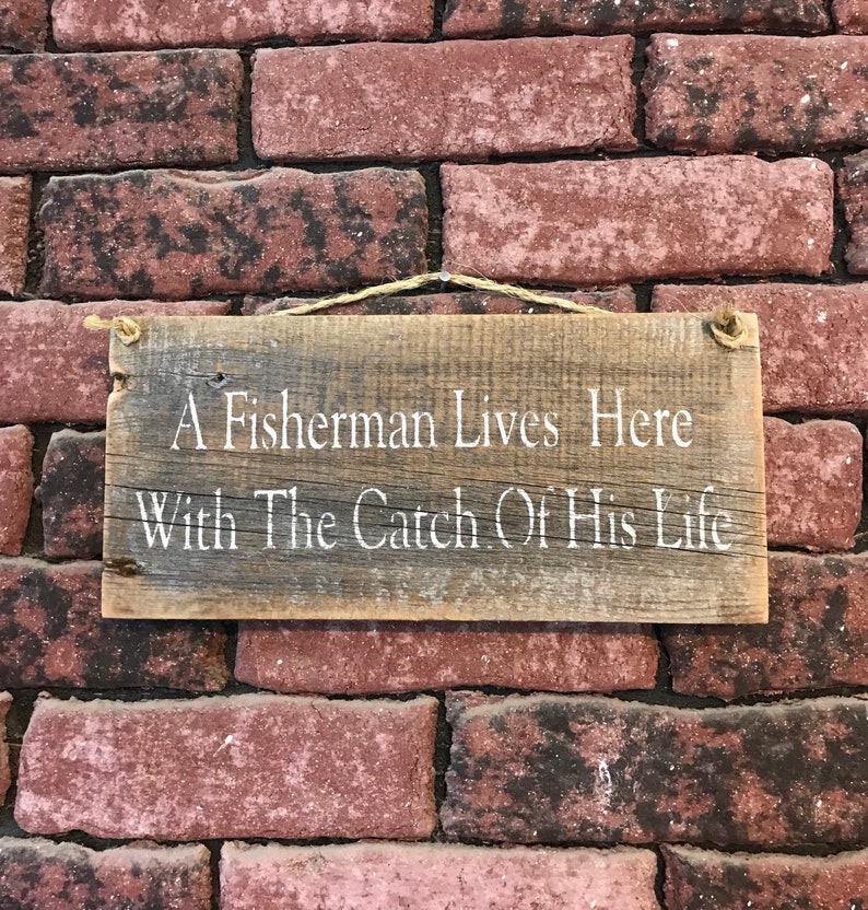 Fisherman Catch Of His Life Catch Of My Life Sign Couples | Etsy