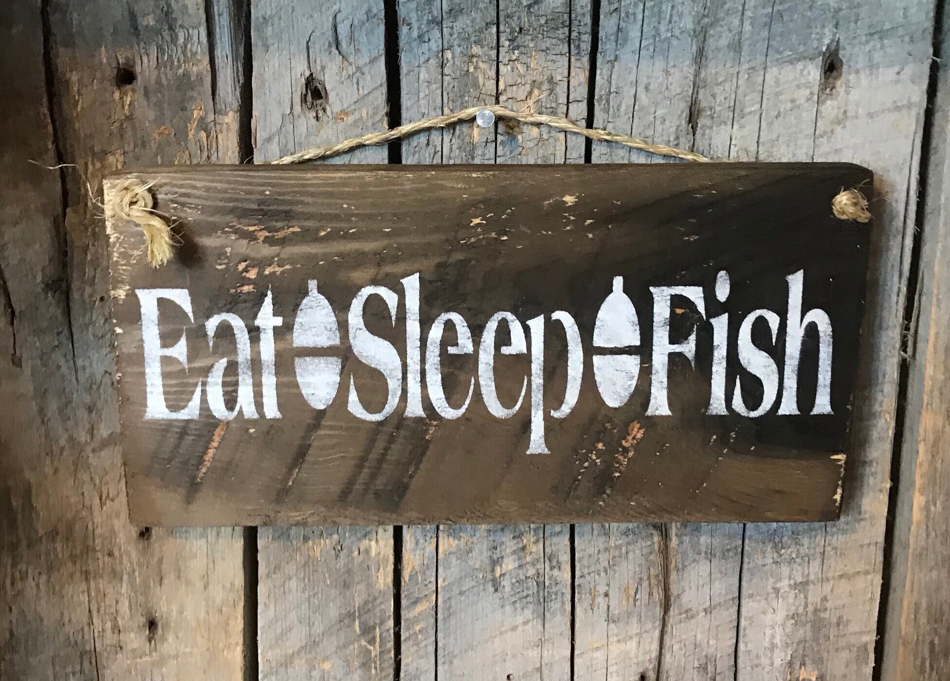 Eat Sleep Fish Sign Fishing Sign Fishing Gifts for Men | Etsy