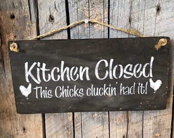 Kitchen Closed Sign - Etsy