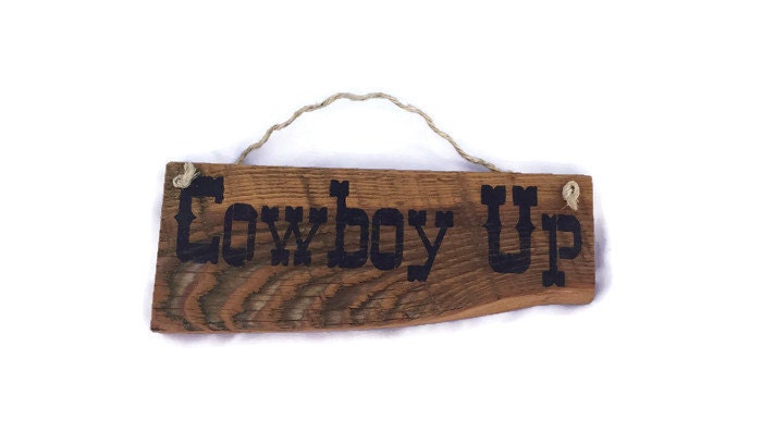 Cowboy up Wall Decor Barn Wood Sign Rustic Ranch Hanging - Etsy