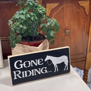 Horse Sign Gone Riding Horse Gift Horse Back Rider Equestrian Signs ...