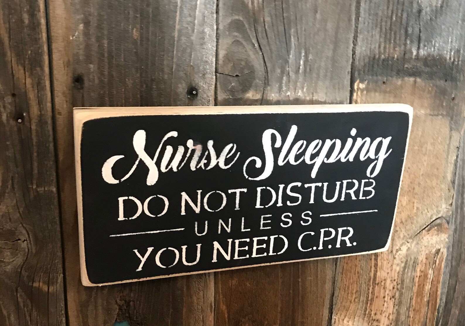 Nurse Sleeping Sign Funny Nursing Student Gift Nurse Wall - Etsy
