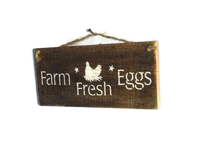 Farm Fresh Eggs Farm House Sign Chicken Coop Sign Wood - Etsy