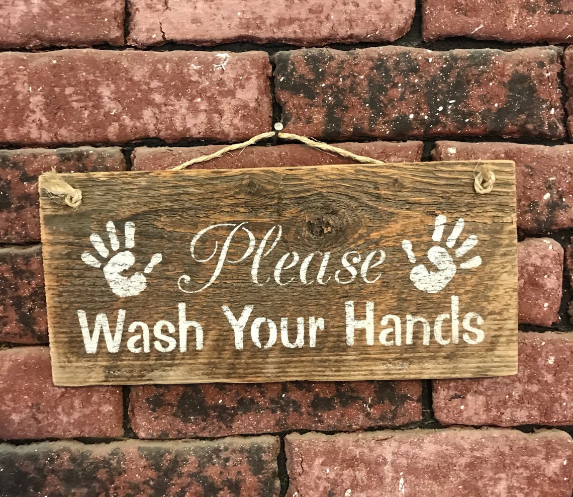 Please Wash Your Hands Sign Bathroom Sign Housewarming - Etsy