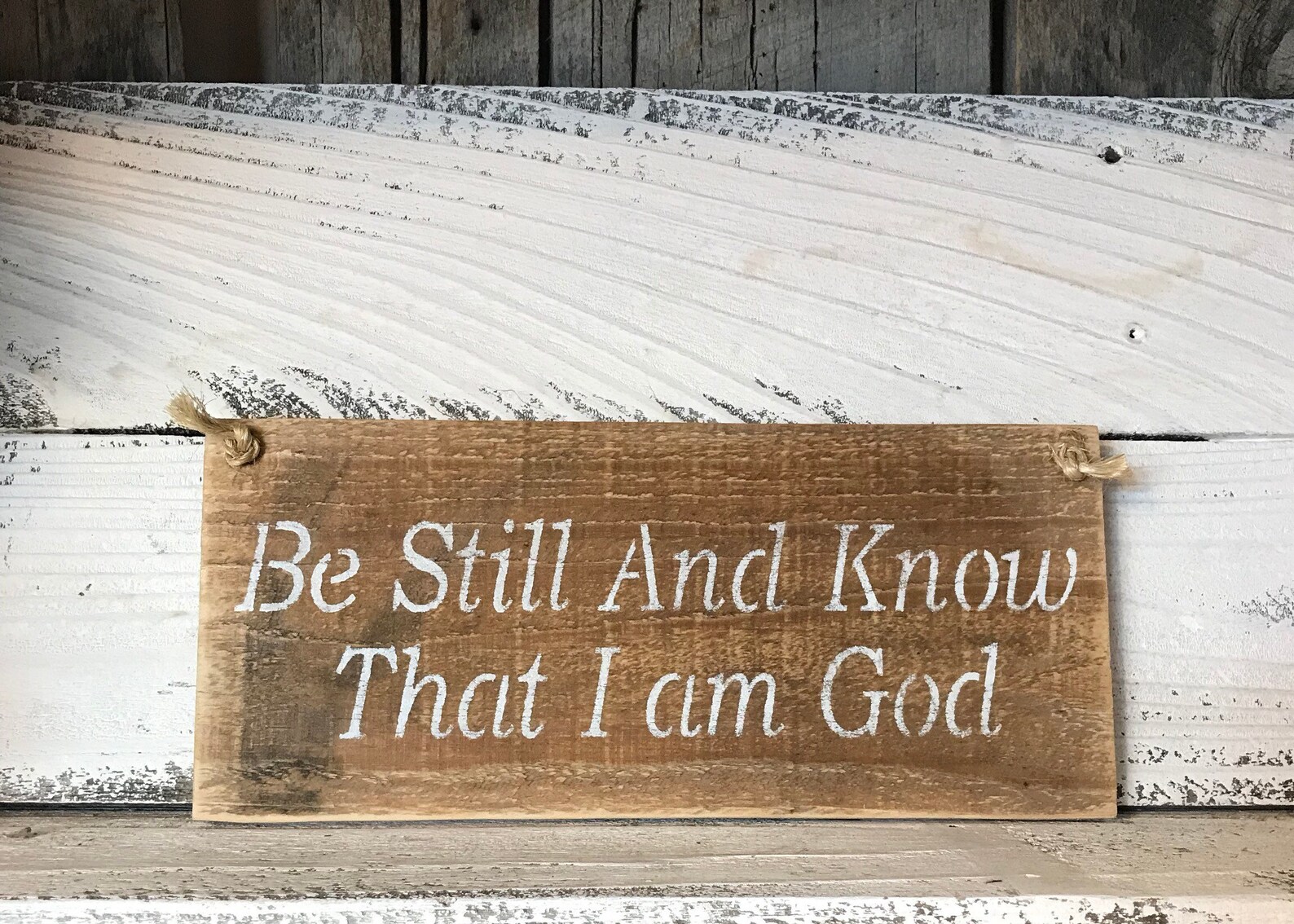 Be Still And Know That I Am God Sign Psalm 46 10 Bible | Etsy