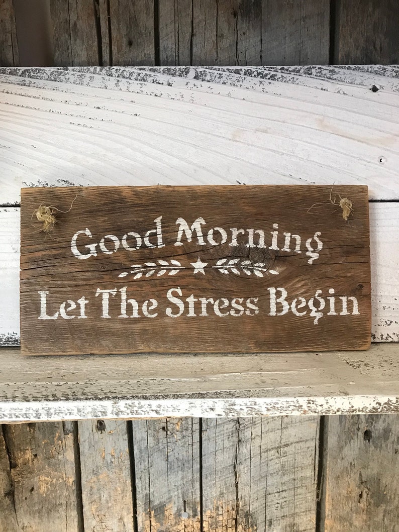Good Morning Sign Stress Relief Gift Kitchen Sign Home - Etsy