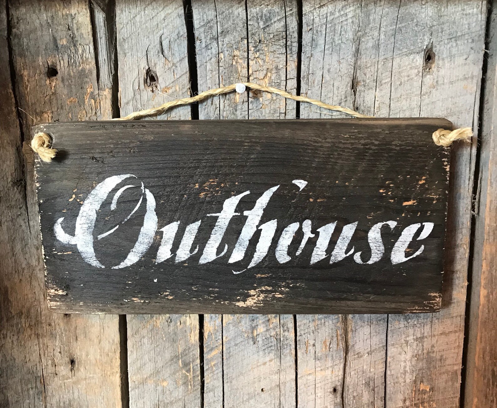 Outhouse Sign Bathroom Wall Decor Outhouse Bathroom Barn | Etsy