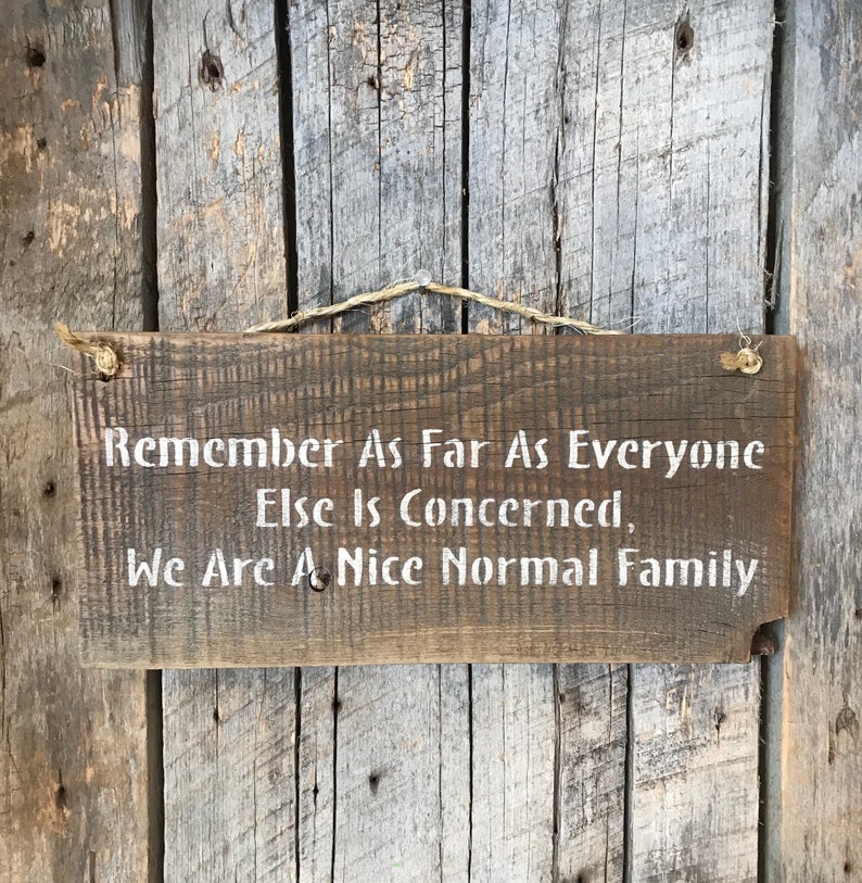 Nice Normal Family Sign Funny Family Sign Gift for Family | Etsy