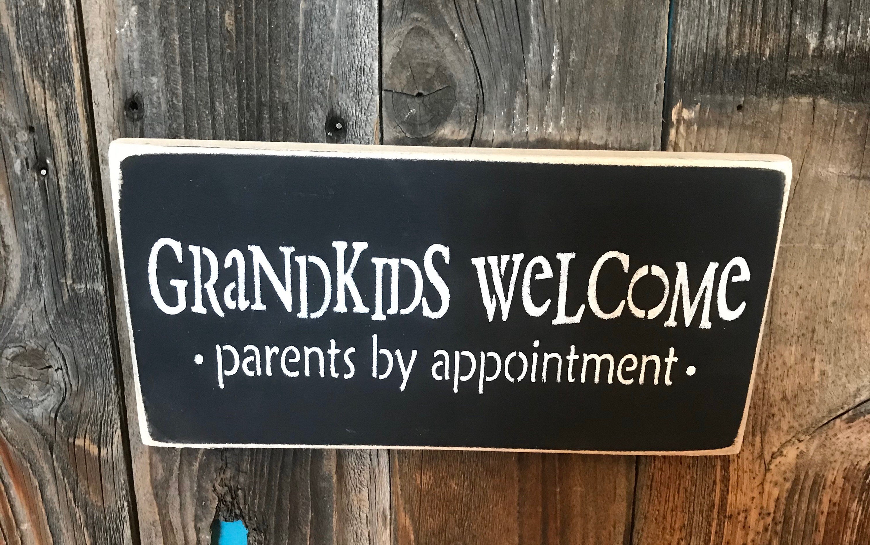 Grandkids Welcome Sign Grandchildren Sign Gifts for | Etsy