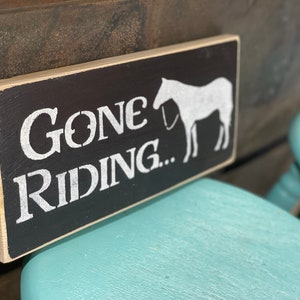 Horse Sign Gone Riding Horse Gift Horse Back Rider Equestrian Signs ...