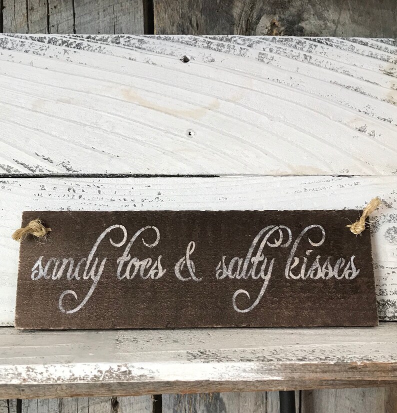 Sandy Toes and Salty Kisses Sign Beach Decor Pool Sign - Etsy