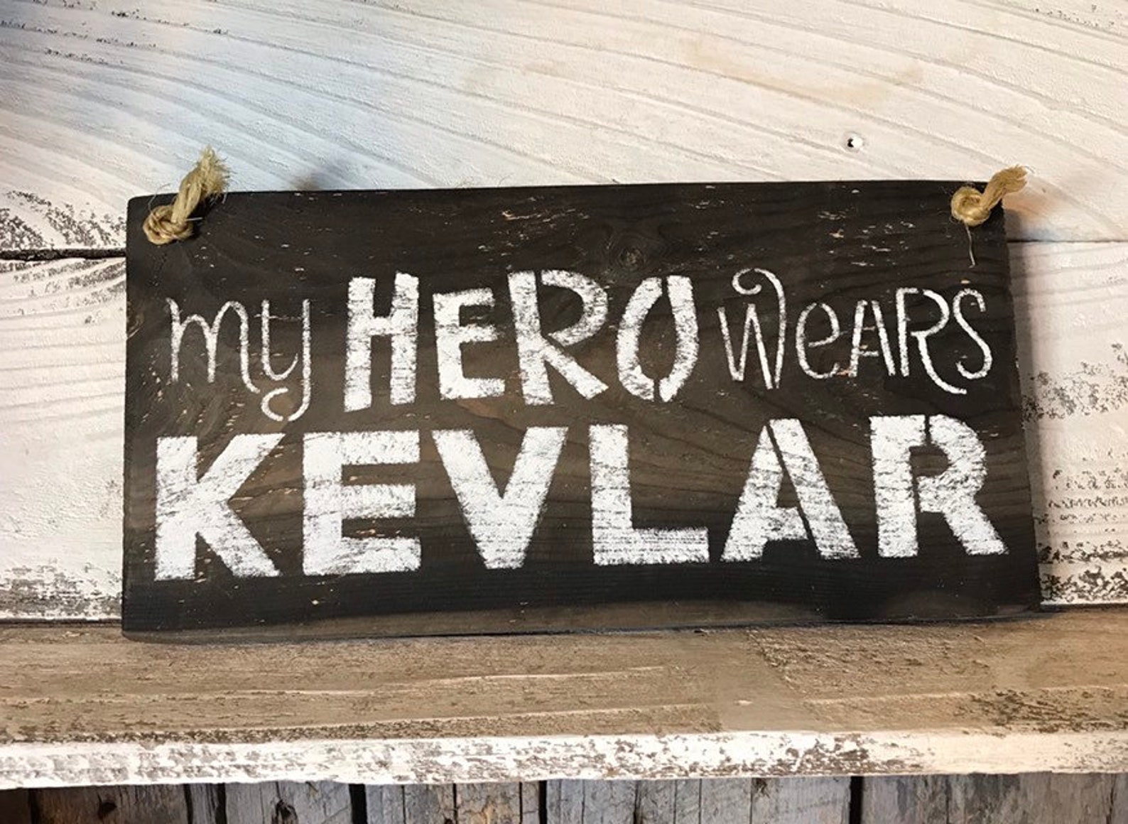 My Hero Wears Kevlar Sign Barn Wood Sign Police Officer | Etsy