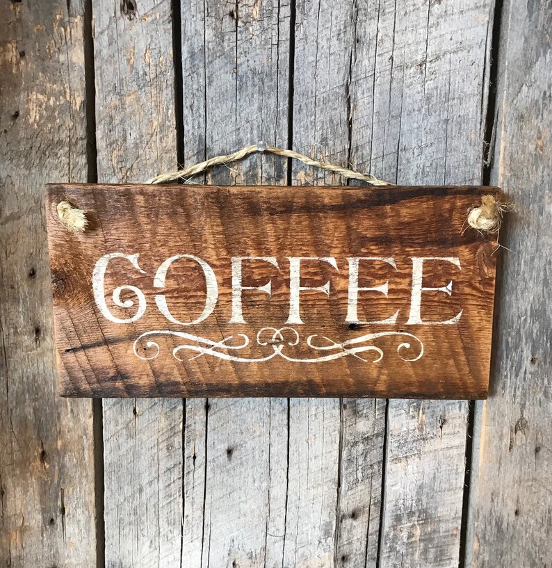 Coffee Sign Home Wall Decor Rustic Coffee Sign Coffee - Etsy