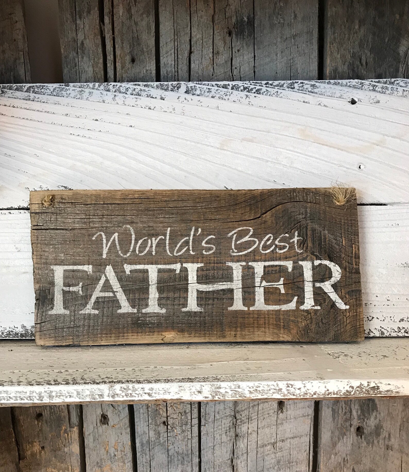 Dad Sign World's Best Father Sign Gift for Dad Barn - Etsy