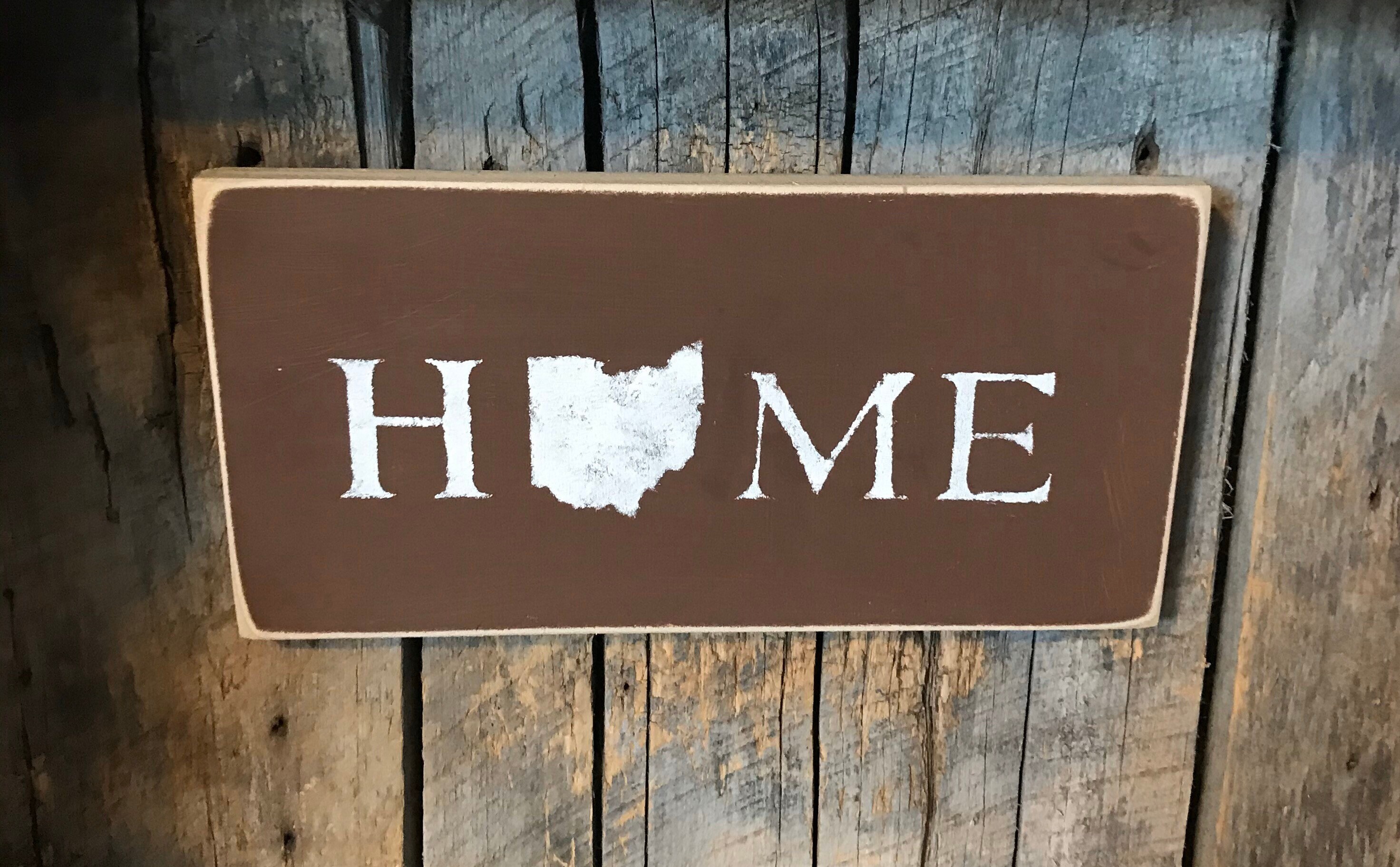 Ohio Home Sign Ohio State Sign Home Wall Decor Ohio Wall | Etsy