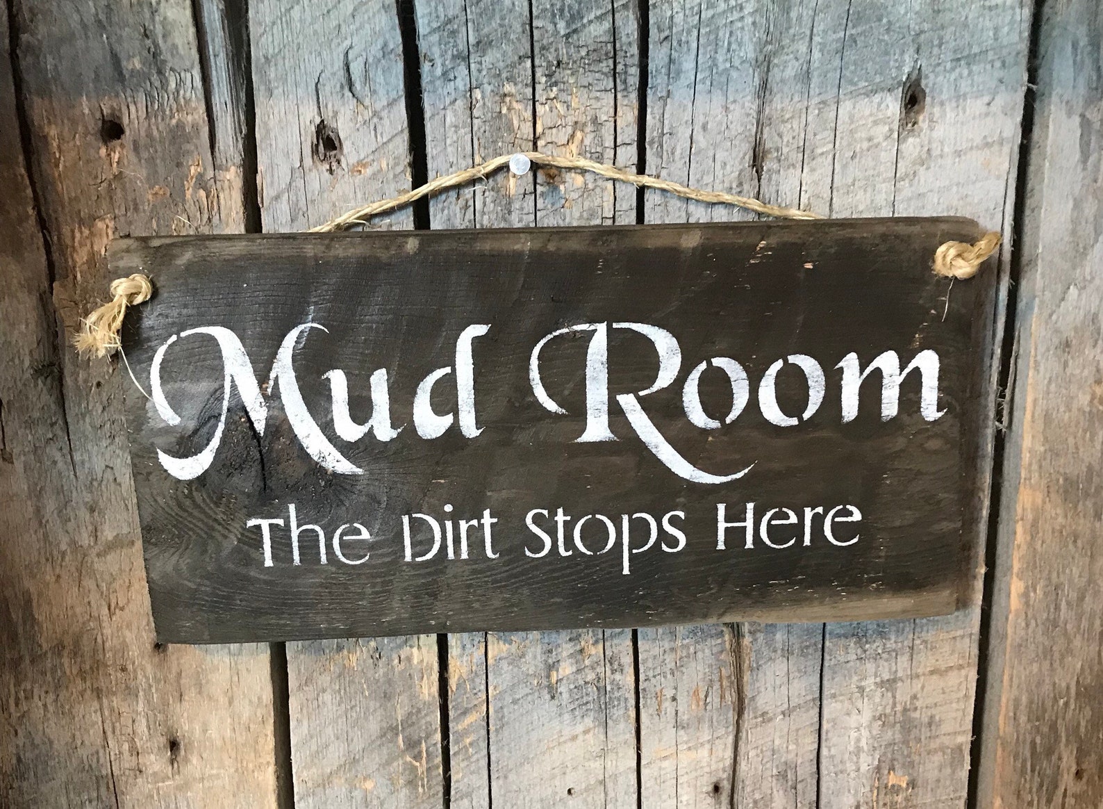 Mud Room Sign the Dirt Stops Here Barn Wood Sign Rustic - Etsy