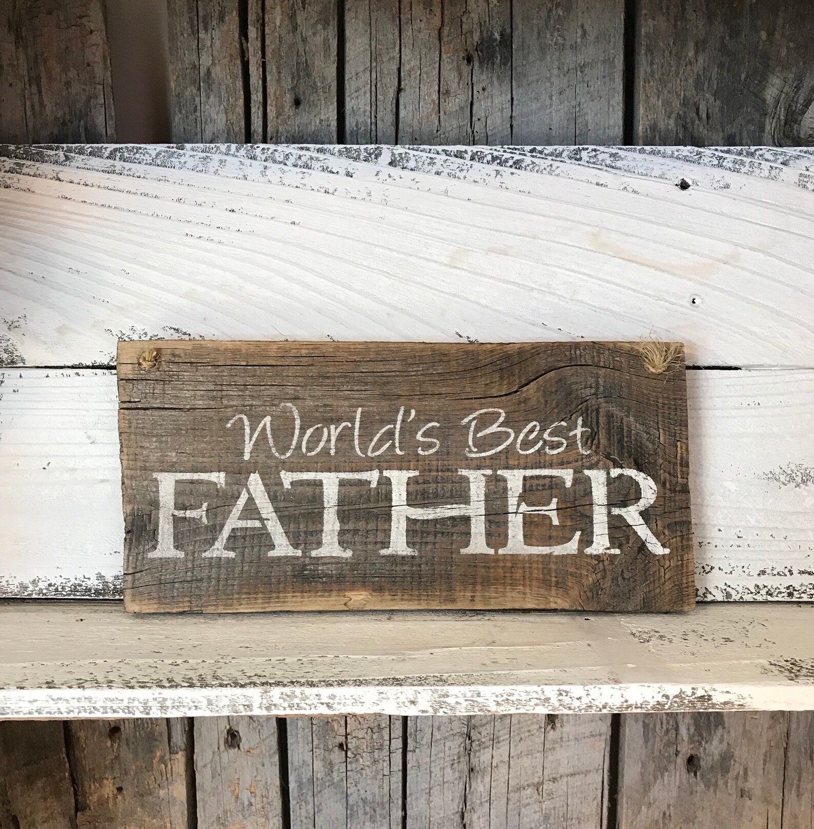 Dad Sign World's Best Father Sign Gift for Dad Barn - Etsy