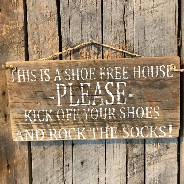 Shoes off Sign Funny - Etsy
