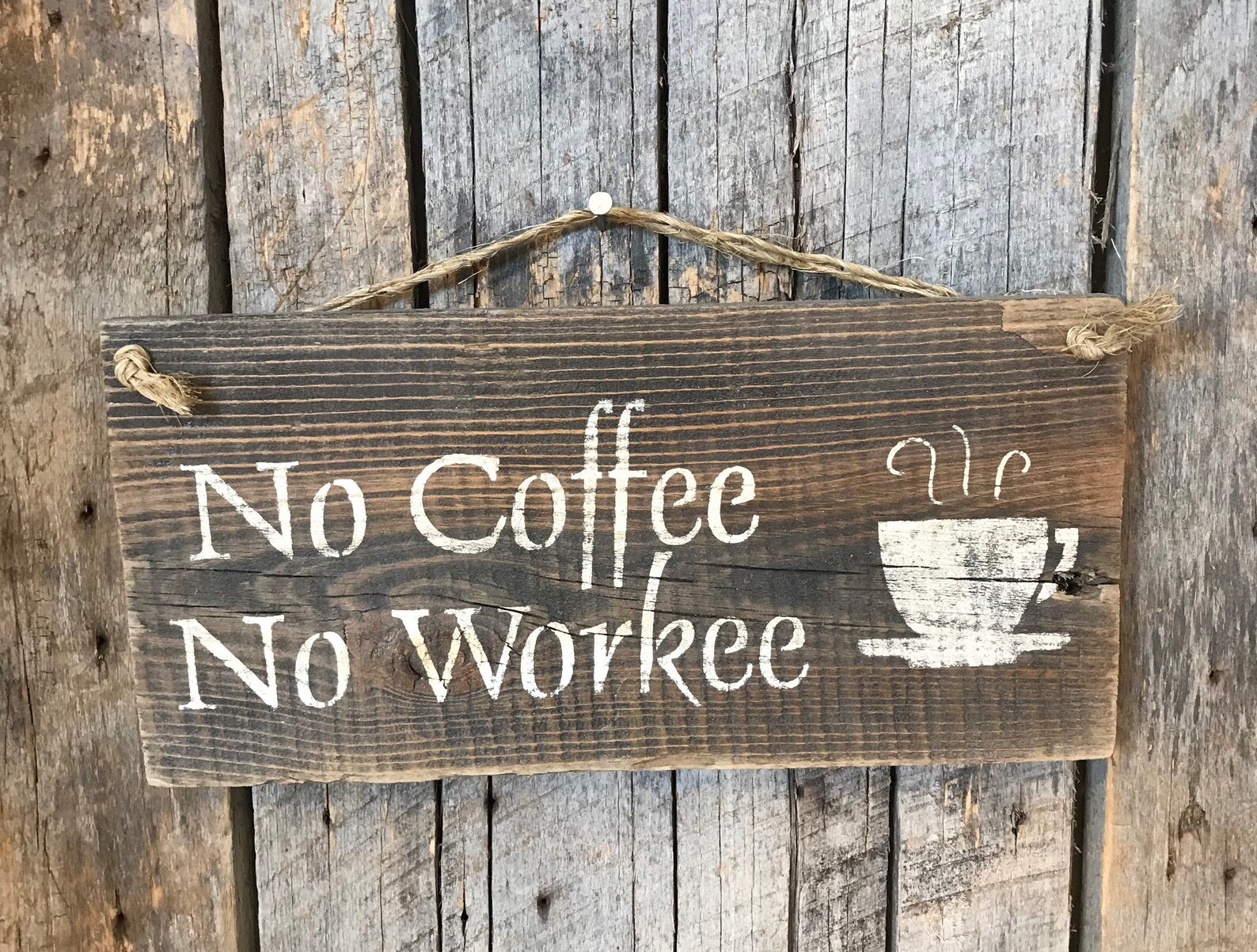 No Coffee No Workee Sign Kitchen Wall Decor Breakfast Bar | Etsy