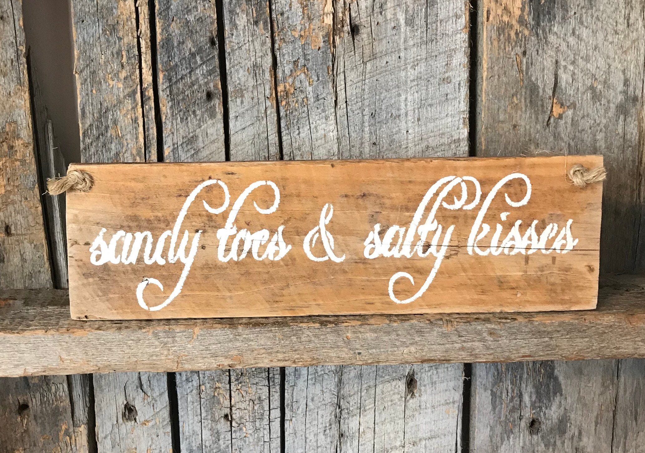 Sandy Toes and Salty Kisses Sign Beach Decor Pool Sign | Etsy