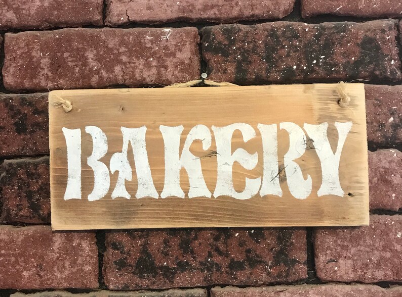 Bakery Sign Barn Wood Sign Bakery Wall Art Kitchen Wall | Etsy
