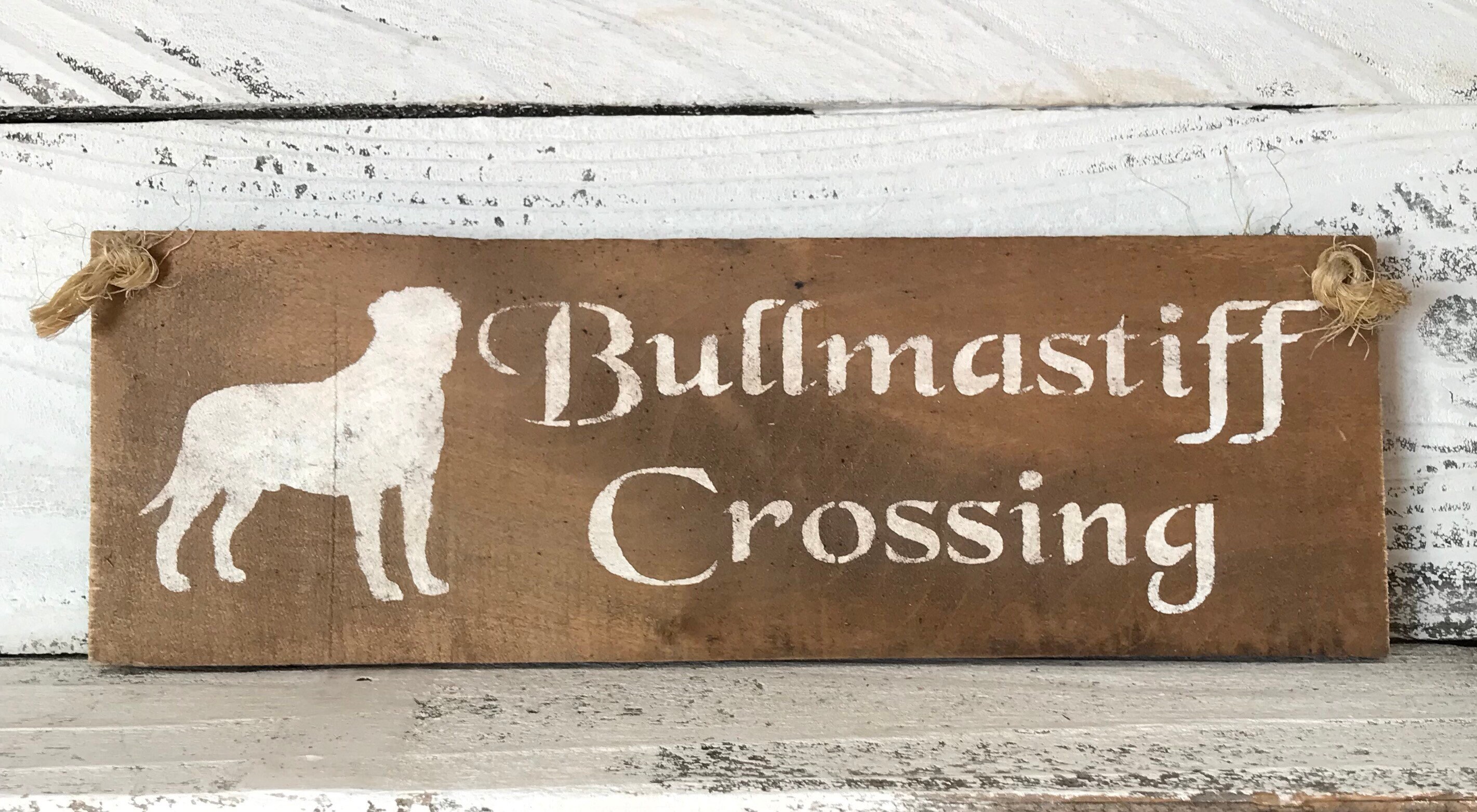 Bullmastiff Art Pallet Wood Sign Rustic Wall Decor Bull | Etsy