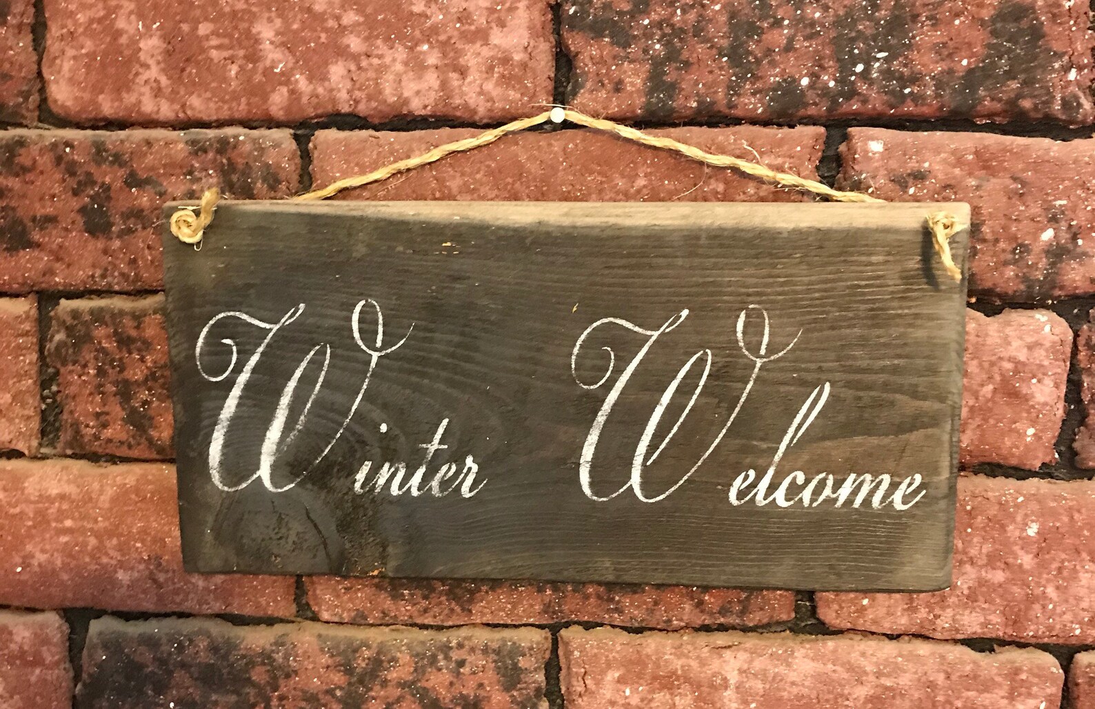 Winter Welcome Sign Winter Sign Welcome Wall Decor - Etsy