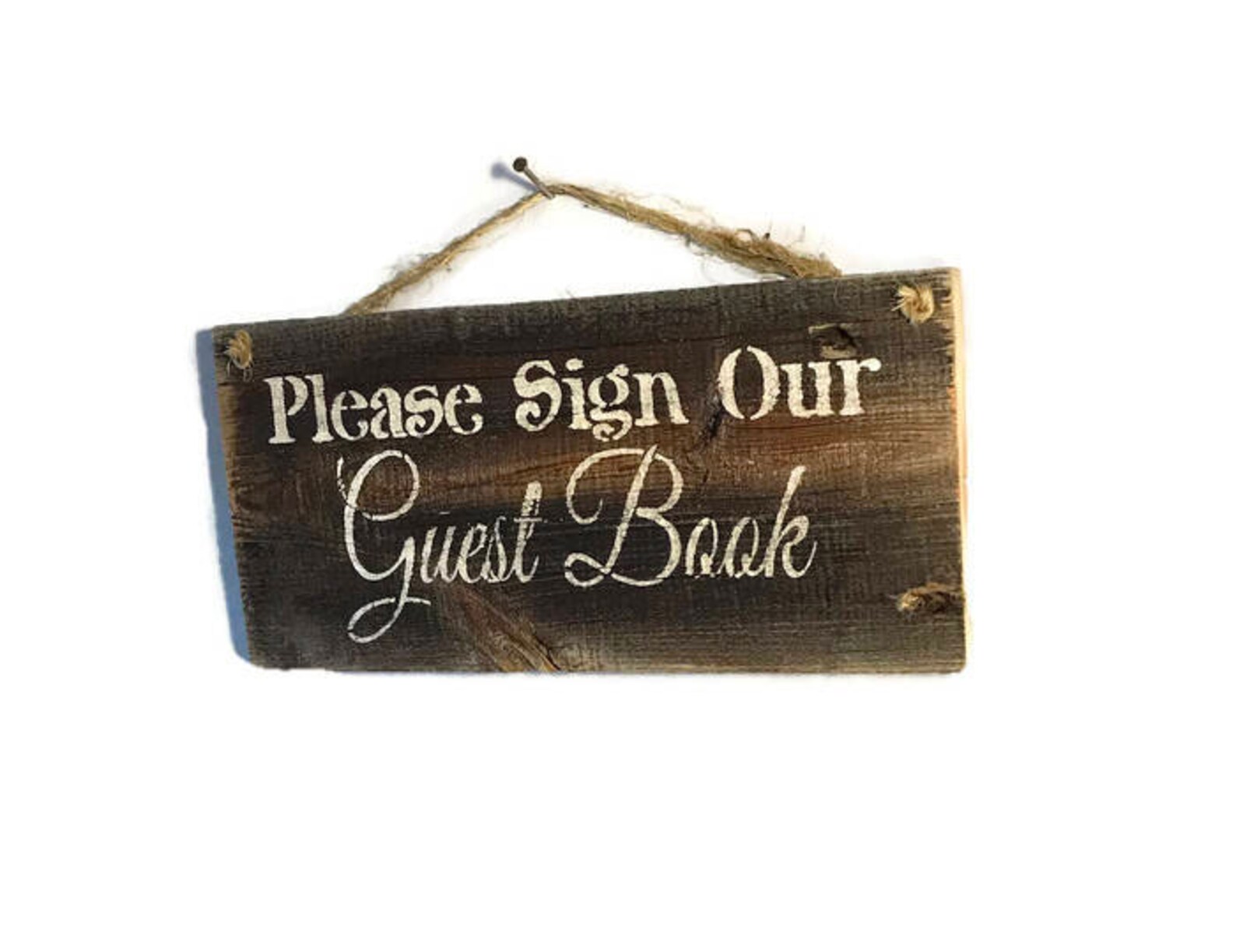 Please Sign Our Guest Book Sign Guestbook Sign Barn Wood - Etsy