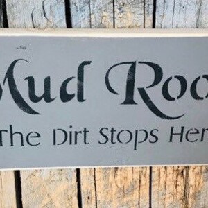 Mudroom Sign Mud Room Decor Painted Plaque Housewarming Present ...