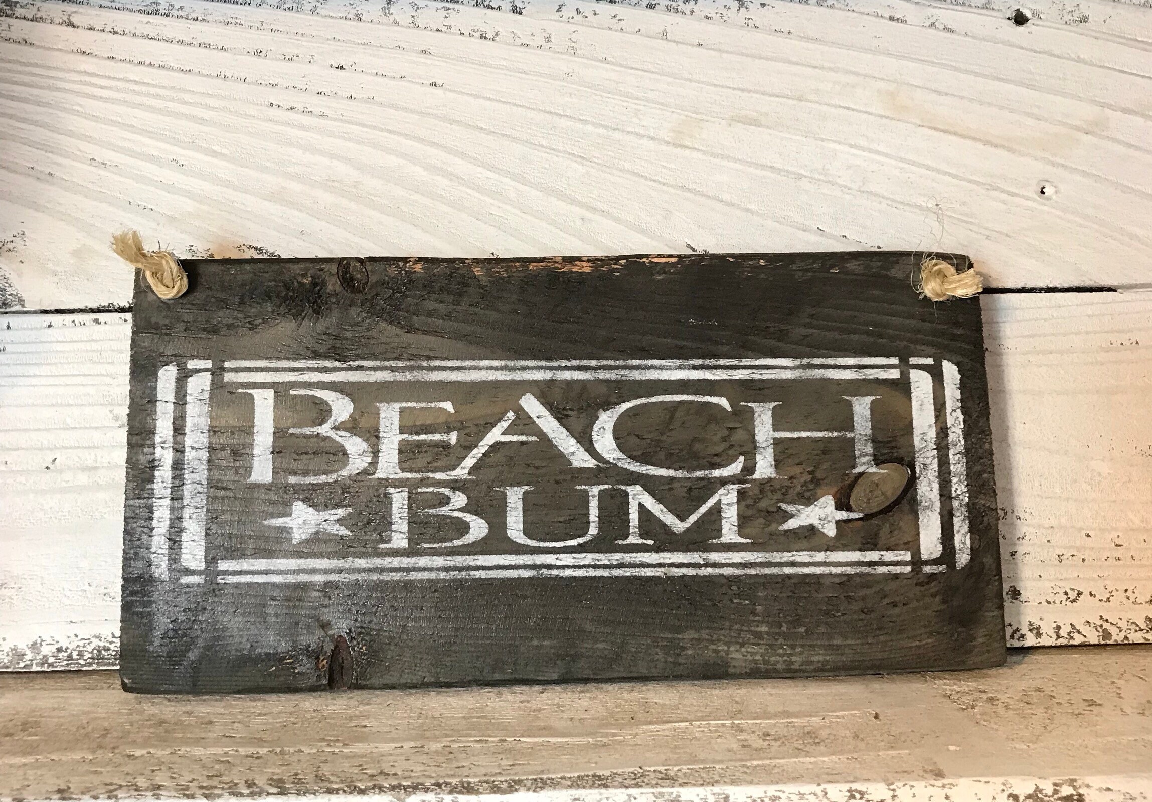 Beach Bum Sign Beach Wall Art Barn Wood Sign Beach Bum | Etsy