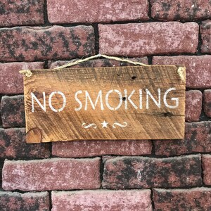 No Smoking Sign Entryway Sign Business Wall Art Barn Wood Sign Rustic ...