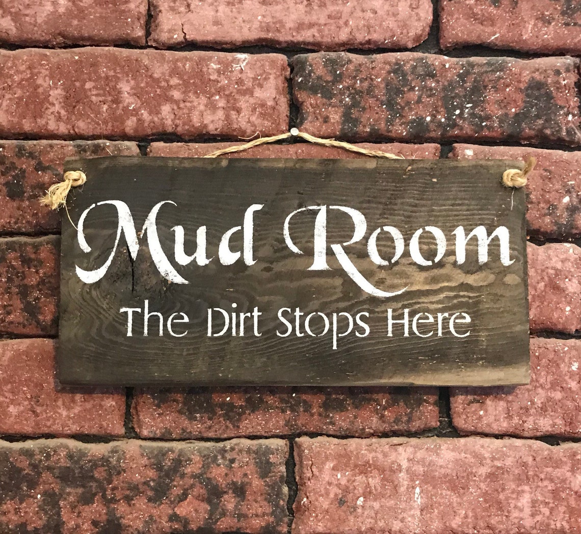 Mud Room Sign the Dirt Stops Here Barn Wood Sign Rustic - Etsy