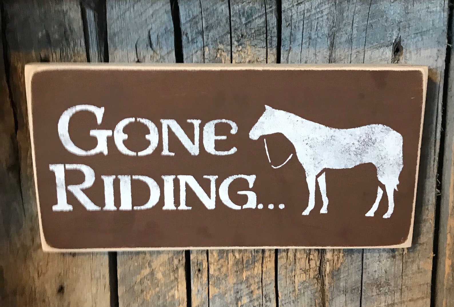 Horse Sign Gone Riding Horse Gift Horse Back Rider | Etsy