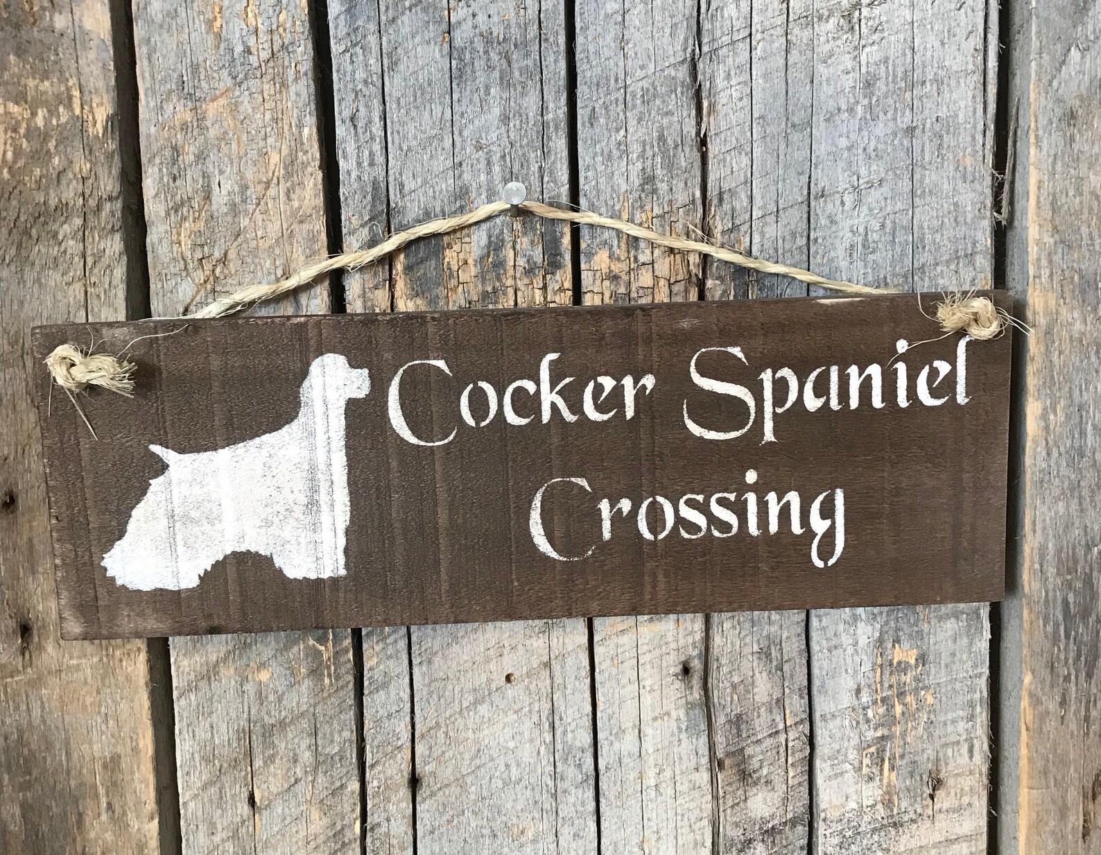 Cockerspaniel Art Cocker Spaniel Sign New Puppy Gift | Etsy