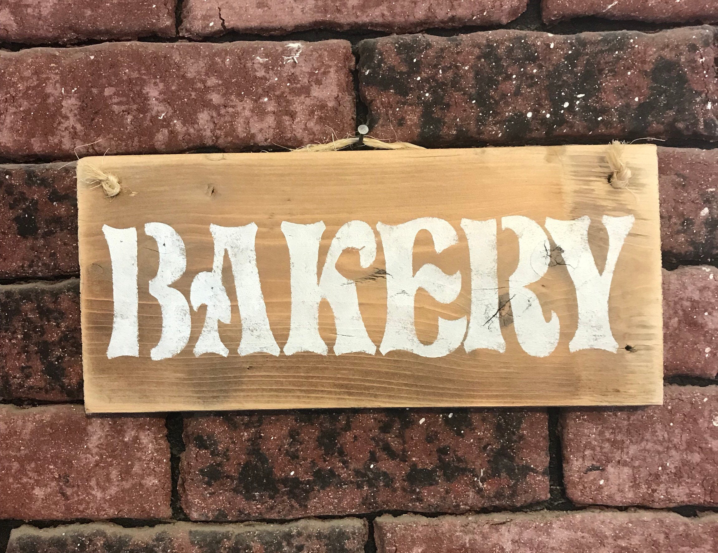 Bakery Sign Barn Wood Sign Bakery Wall Art Kitchen Wall | Etsy