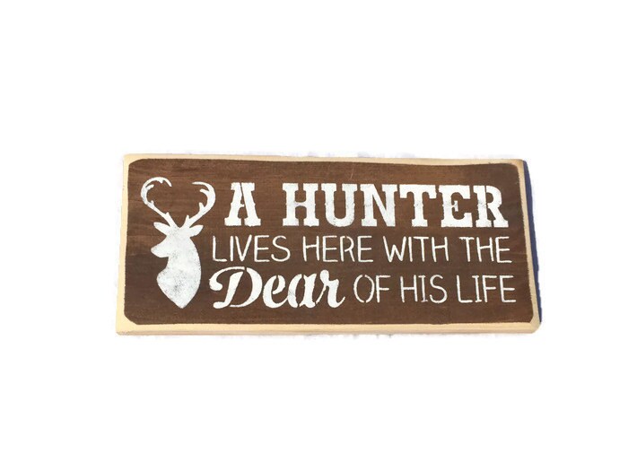 Hunter Sign Hunter Gift Deer Hunter Sign Wedding Gift | Etsy