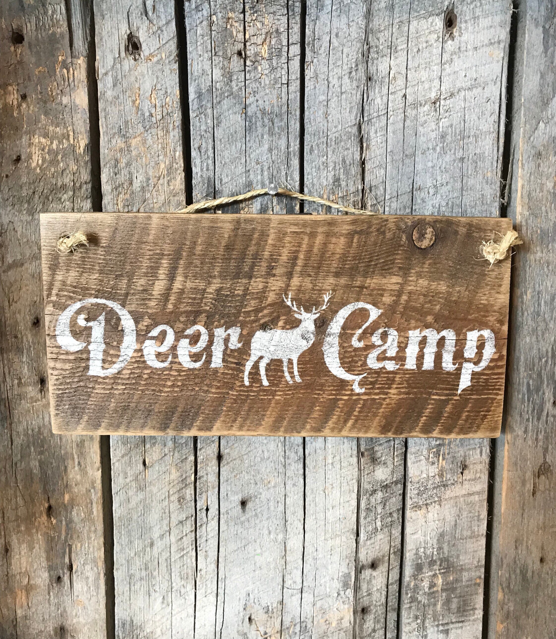 Deer Camp Sign Hunting Camp Sign Deer Hunter Gift Barn | Etsy