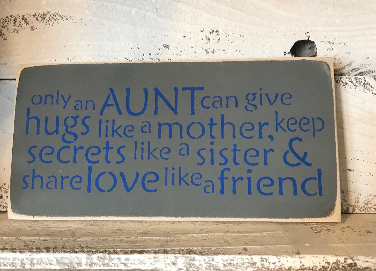Only an Aunt Sign Aunt Gift Saying Wall Art Home Wall | Etsy