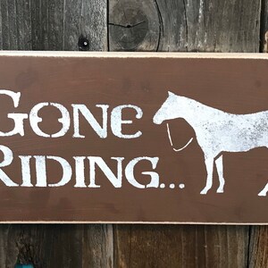 Horse Sign Gone Riding Horse Gift Horse Back Rider | Etsy