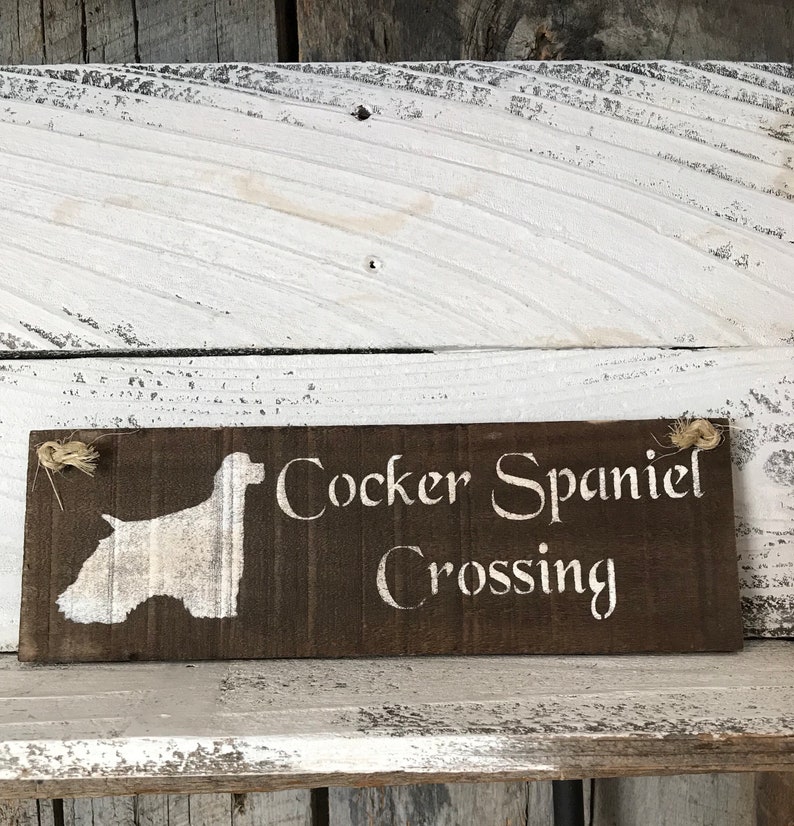 Cockerspaniel Art Cocker Spaniel Sign New Puppy Gift | Etsy