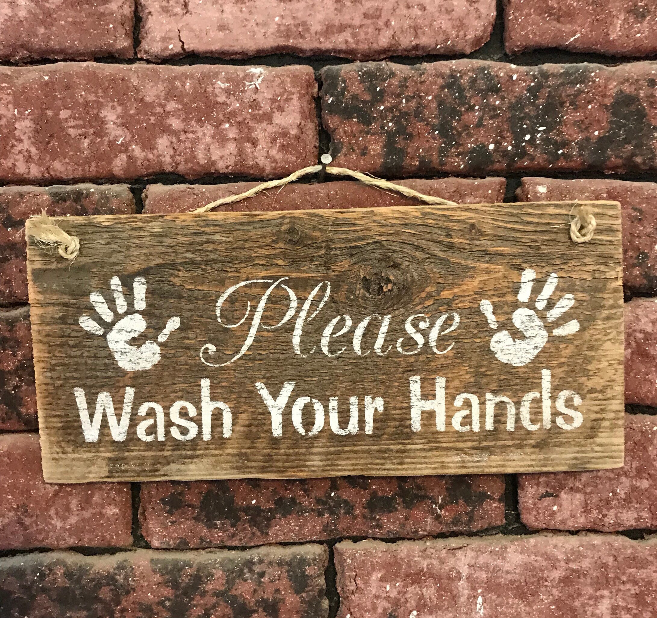 Please Wash Your Hands Sign Bathroom Sign Housewarming - Etsy