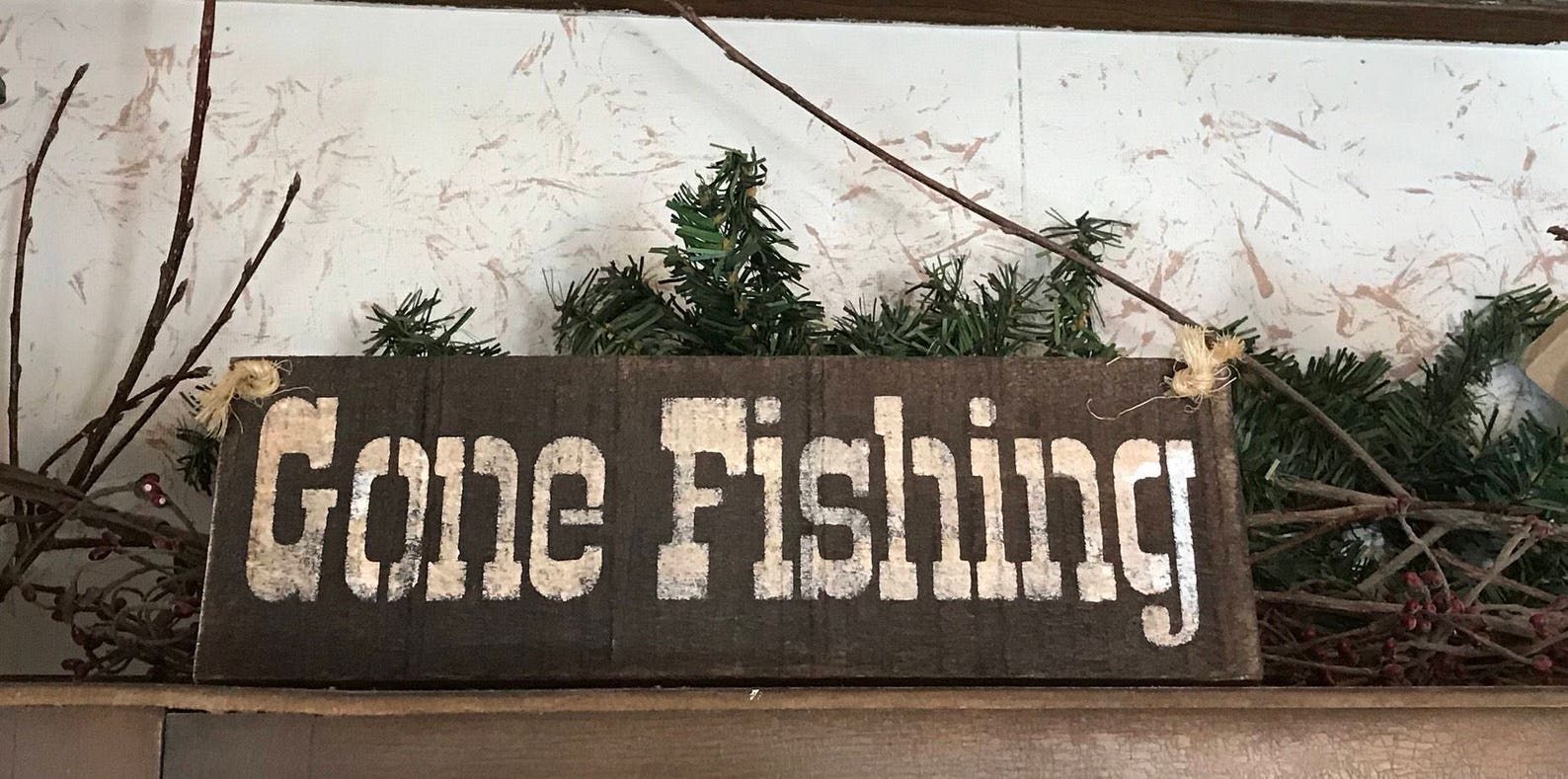 Gone Fishing Sign Fishing Gifts Fly Fishing Signs - Etsy