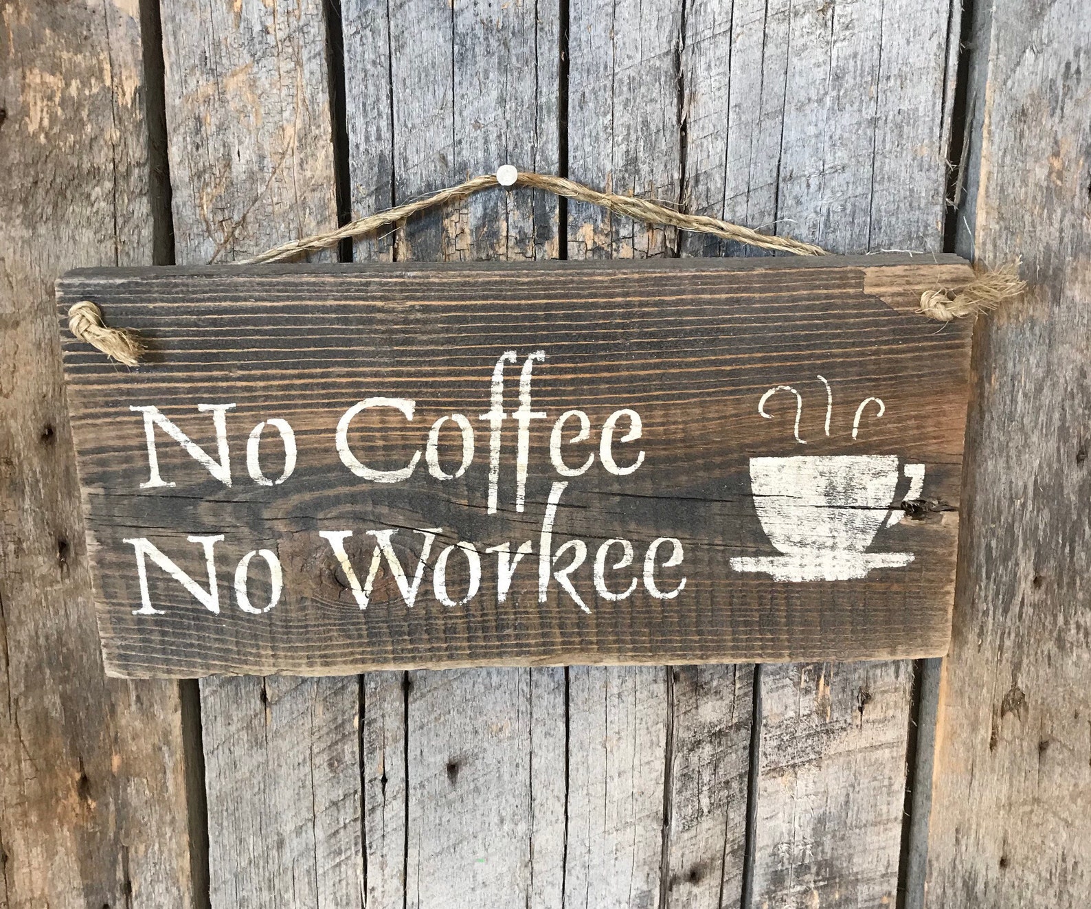 No Coffee No Workee Sign Kitchen Wall Decor Breakfast Bar | Etsy