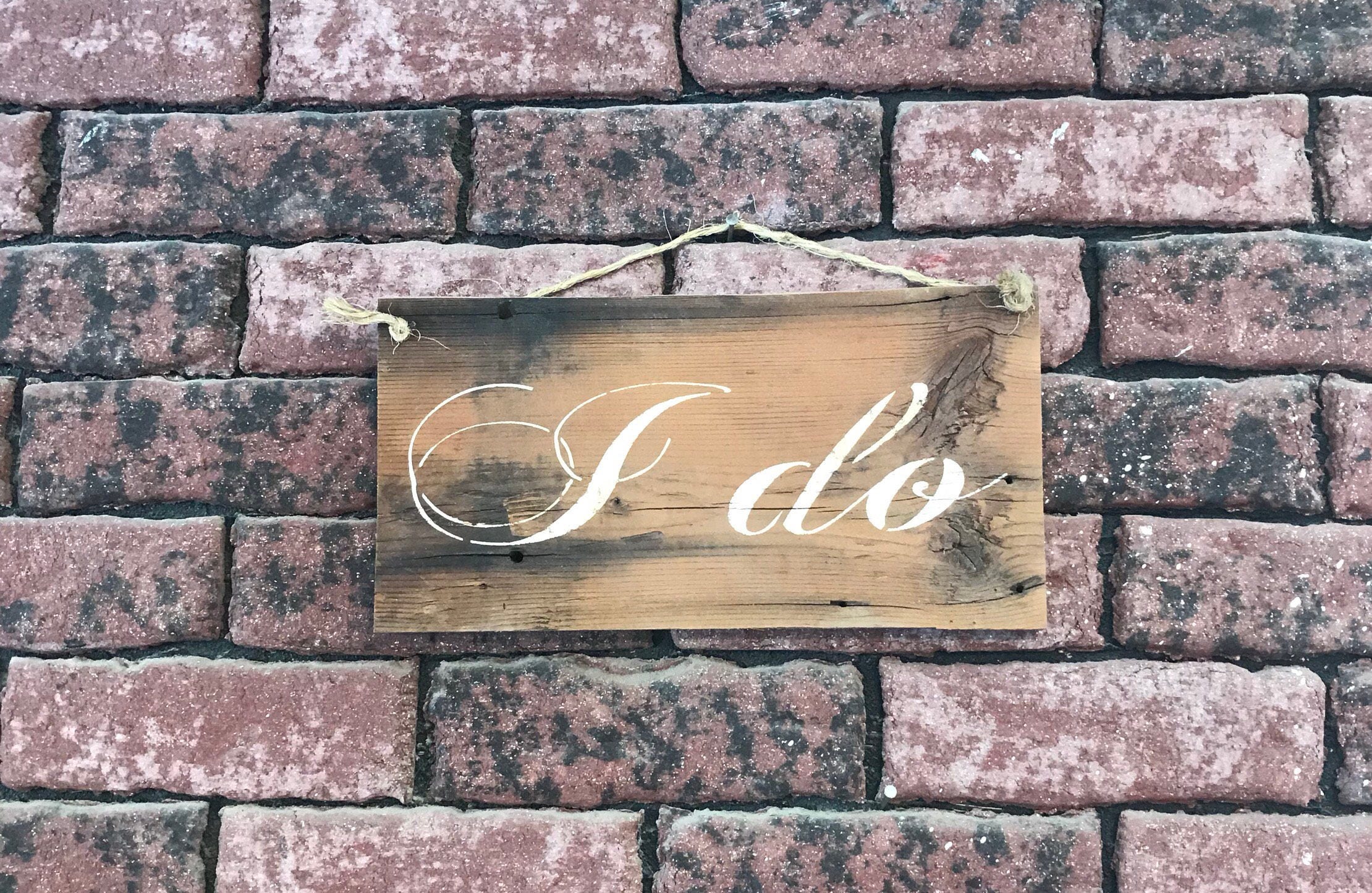 I Do Plaque Barn Wood Sign Rustic Wall Decor Art Door - Etsy
