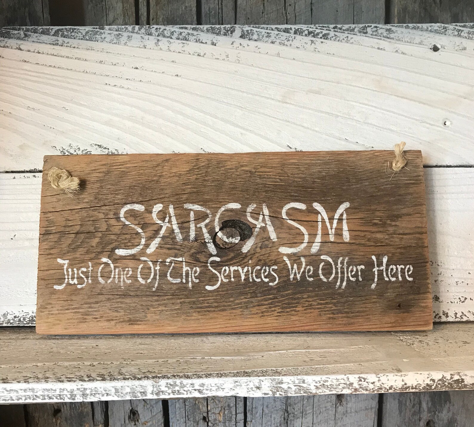 Sarcasm Sign Barn Wood Sign Home Wall Decor Sarcasm Gift | Etsy