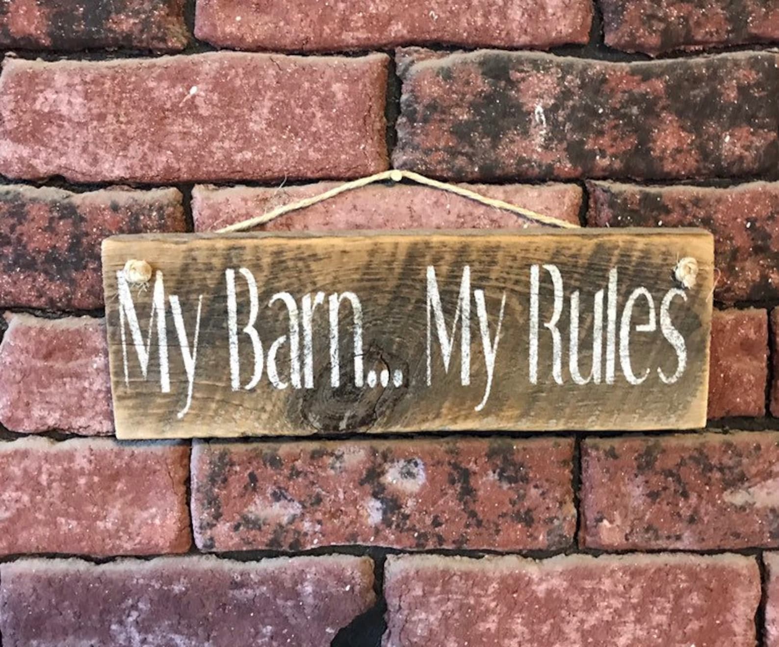 My Barn My Rules Sign Cowboy Sign Cowgirl Wall Decor | Etsy