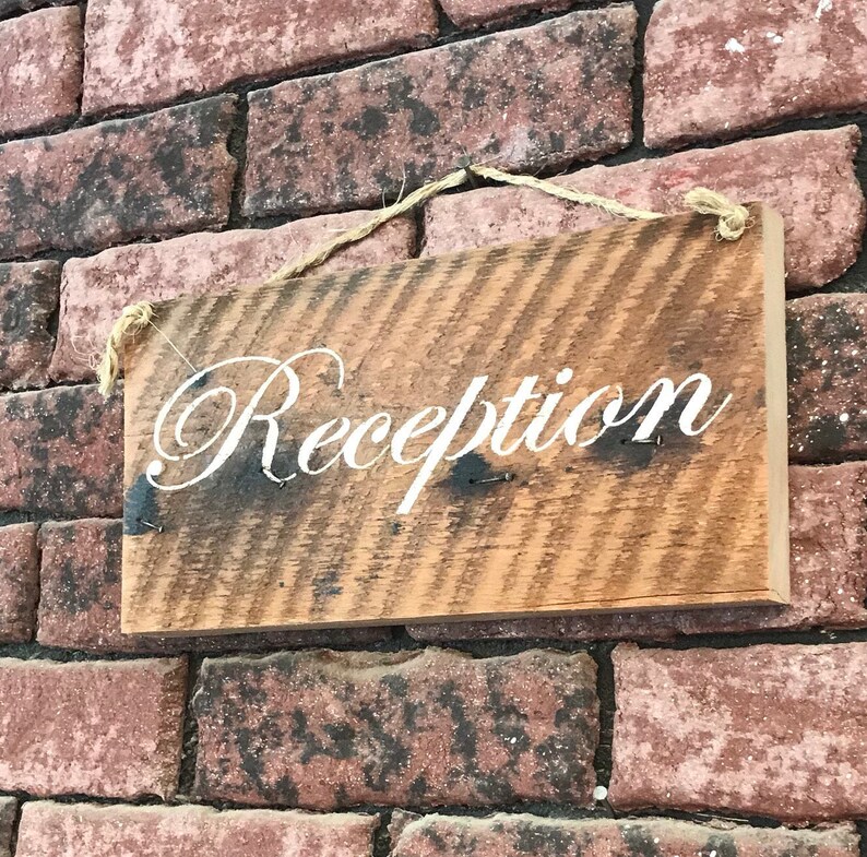 Reception Sign Barn Wood Sign Business Wall Art - Etsy