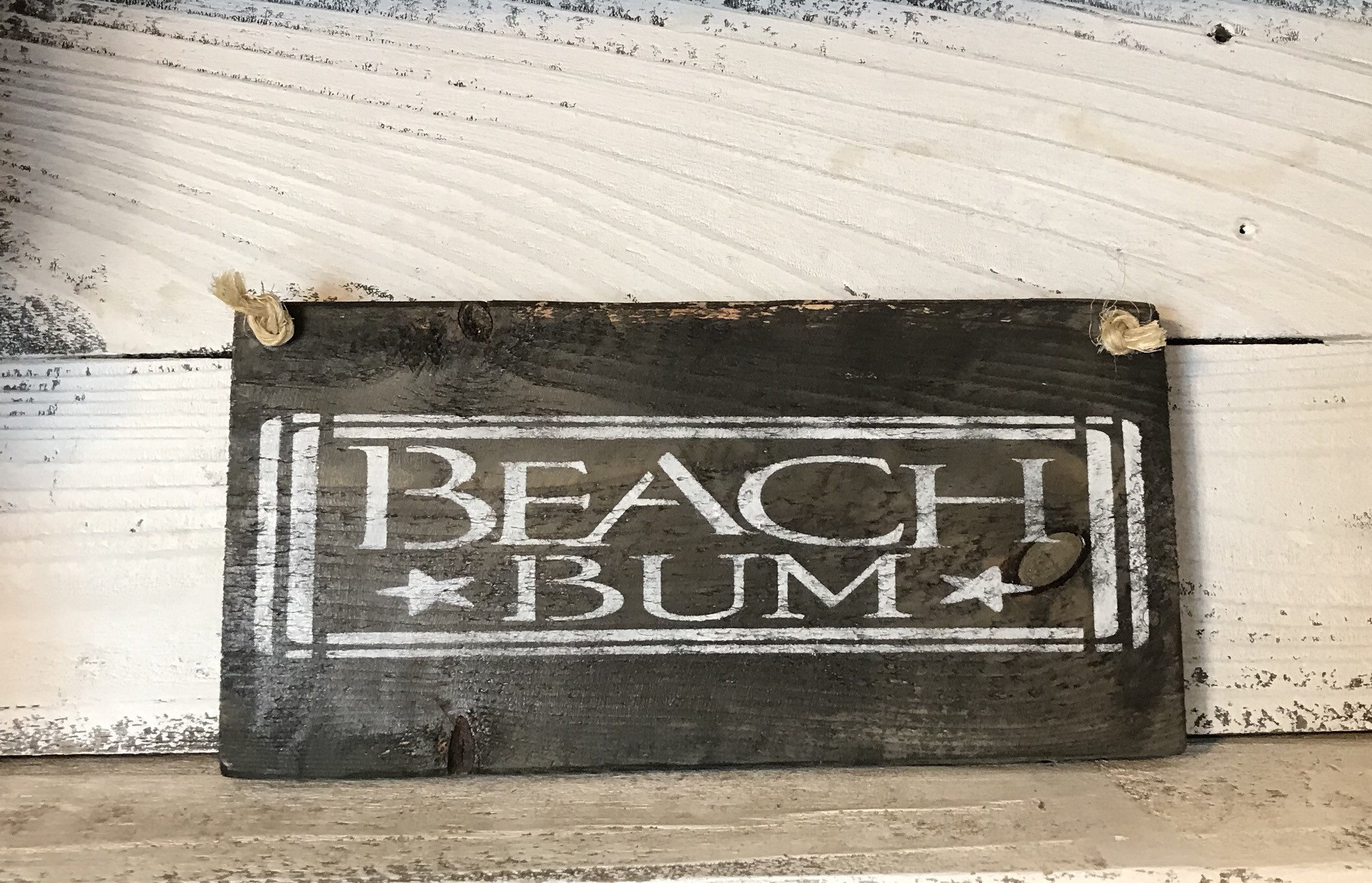 Beach Bum Sign Beach Wall Art Barn Wood Sign Beach Bum | Etsy